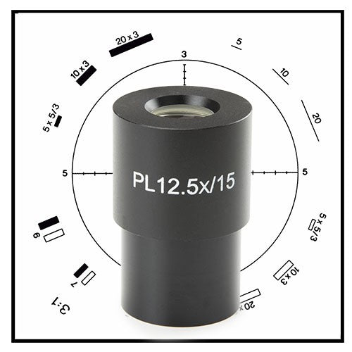 WF12.5x/15 mm eyepiece, with Walton Beckett reticle, 30 mm eyepiece ...
